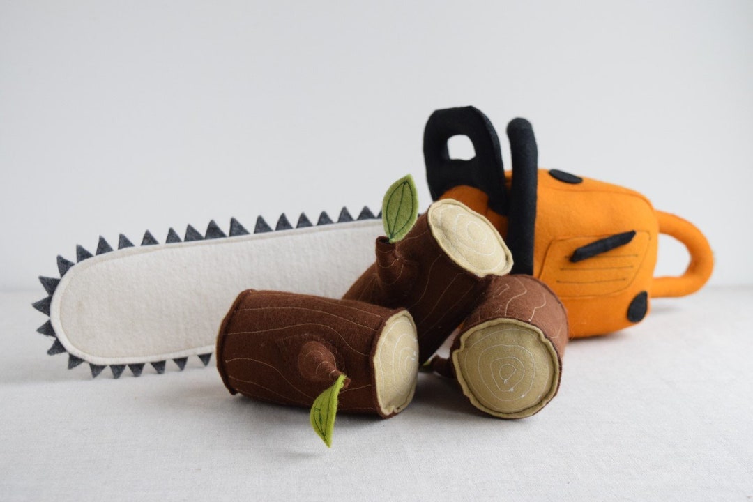 PDF Sewing Pattern - Chainsaw & Log Felt Soft Toy Sewing Pattern ...