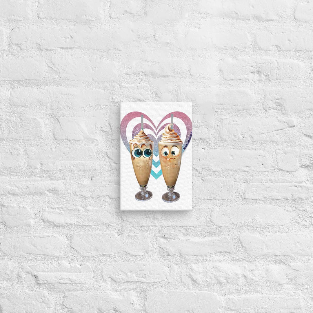 Coffee Couple Canvas Wall Art – Bewitched Cuties™ – 8×12 Canvas - Etsy