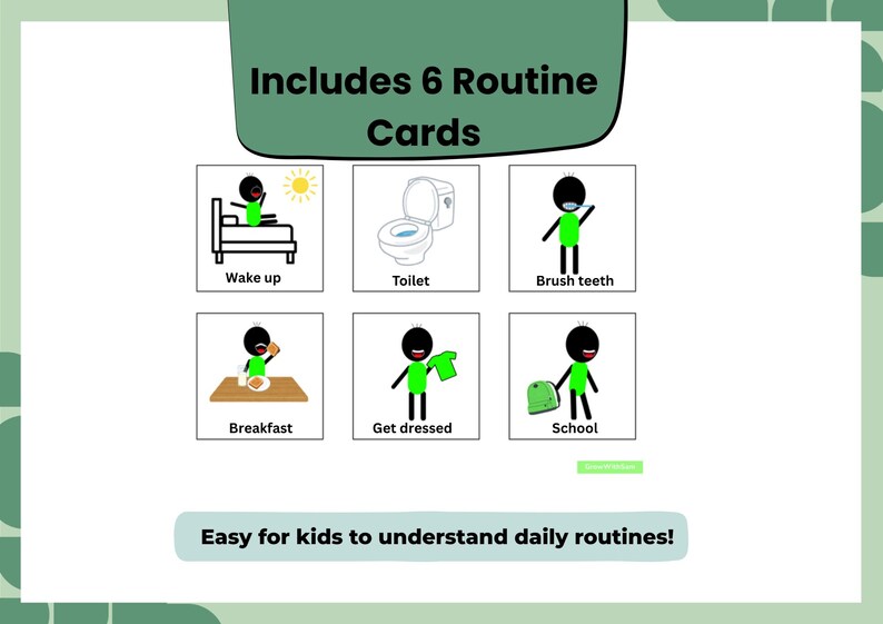 Morning Routine Printable for Kids | Autism & Special Needs Visual ...