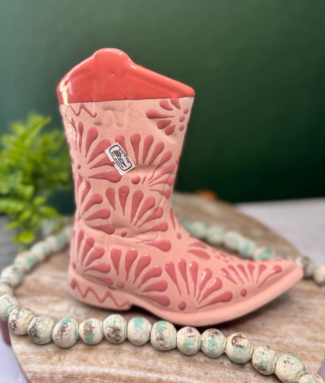 Mexican Talavera Style Barro Boot Vase - Etsy