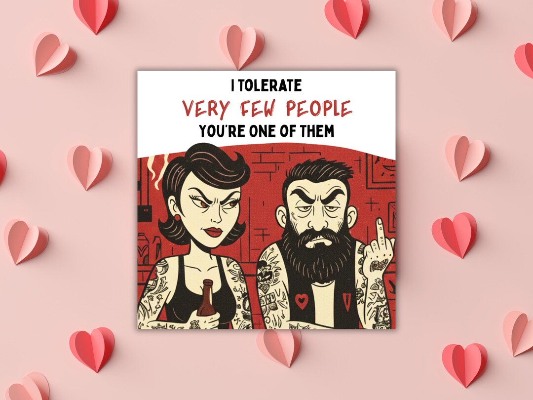 Funny Rude Card, I Tolerate Very Few People, Sarcastic Adult Humour ...