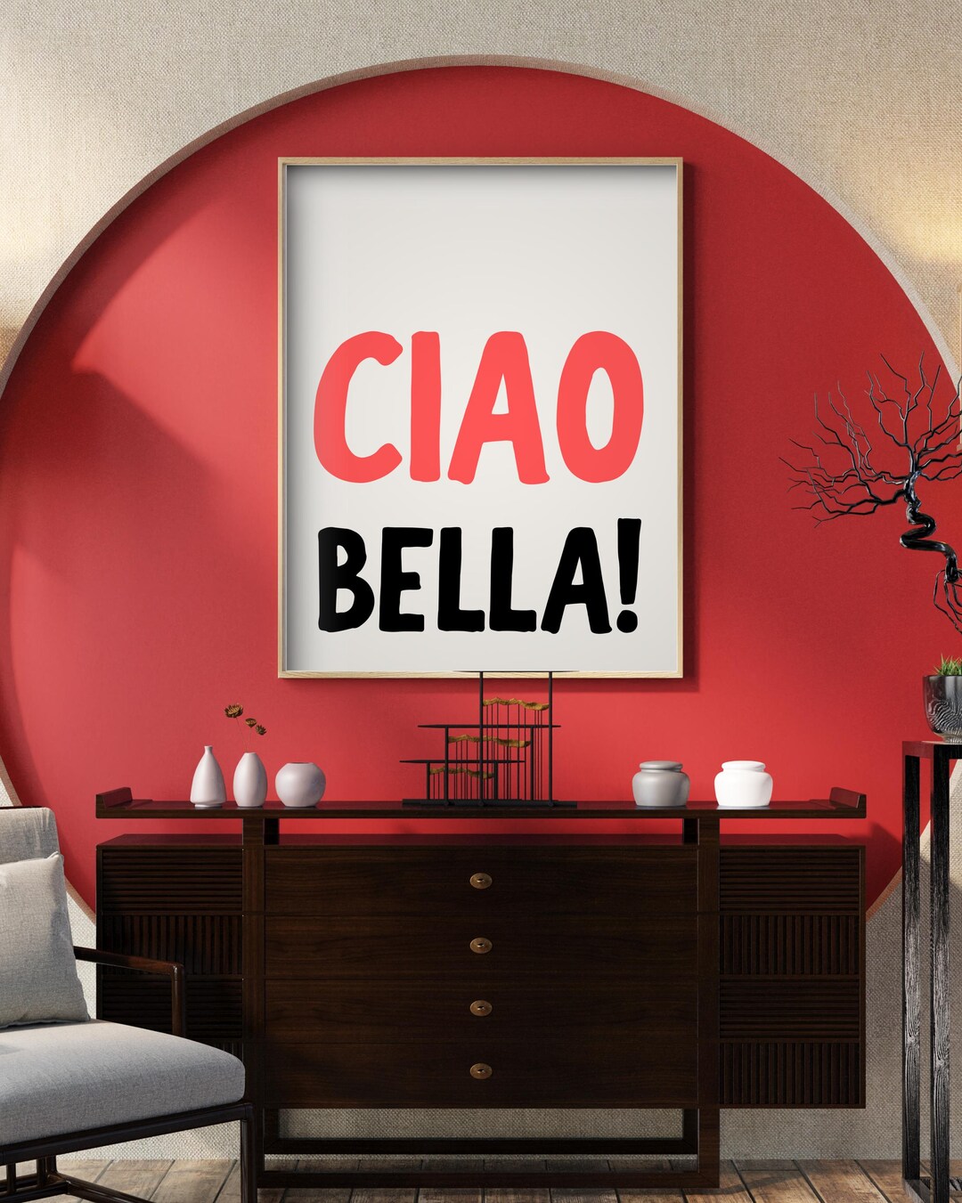 Ciao Bella Print | Italian Typography, Modern Home Decor (digital ...