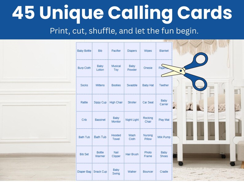 Baby Boy Bingo Cards Bundle, 70 Minimalist Prefilled Baby Bingo Cards ...