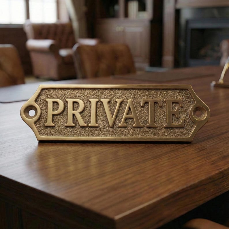 Custom Handmade Brass Sign – Engraved Brass Name Plaque, Business or ...