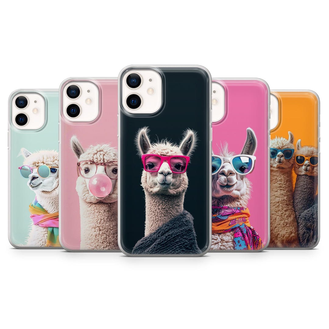 Funny Llama Phone Cute Cartoon Cover for iPhone 17pro, 16, 15, 14, 13 ...