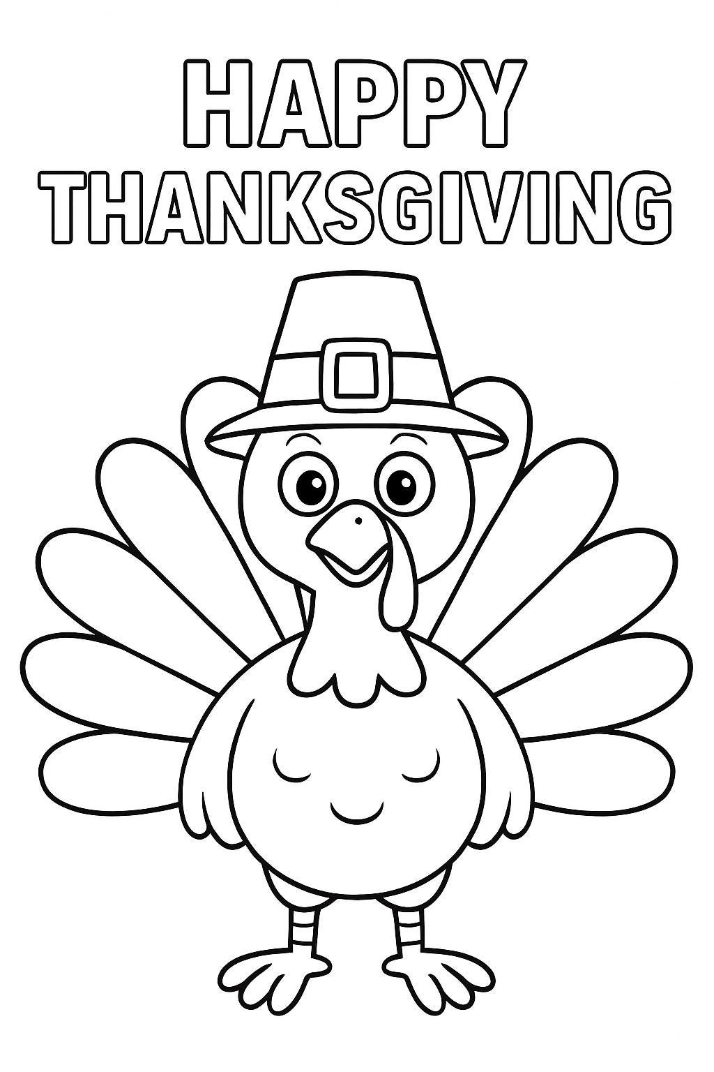 Turkey Pilgrim Coloring Sheet - Etsy