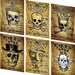 Instant Digital Download 6 Skulls Cards Halloween - Etsy
