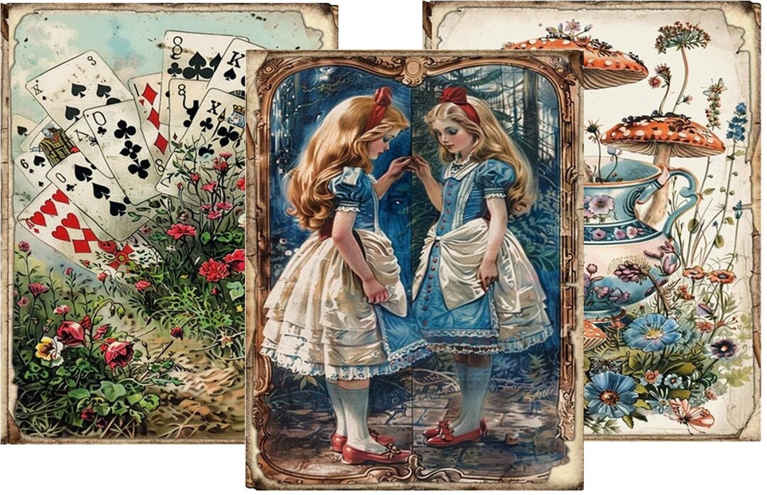 8 Alice in Wonderland Table Tent Cards Table Party Decorations Party ...