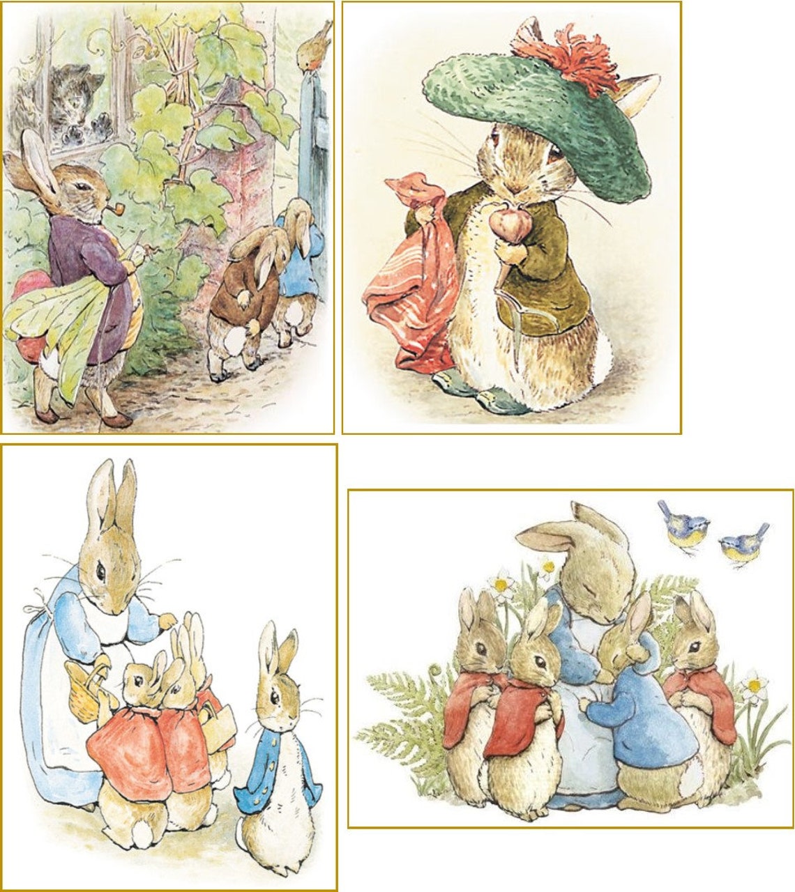 Beatrix Potter Illustrations From Tales of Peter Rabbit Set of - Etsy