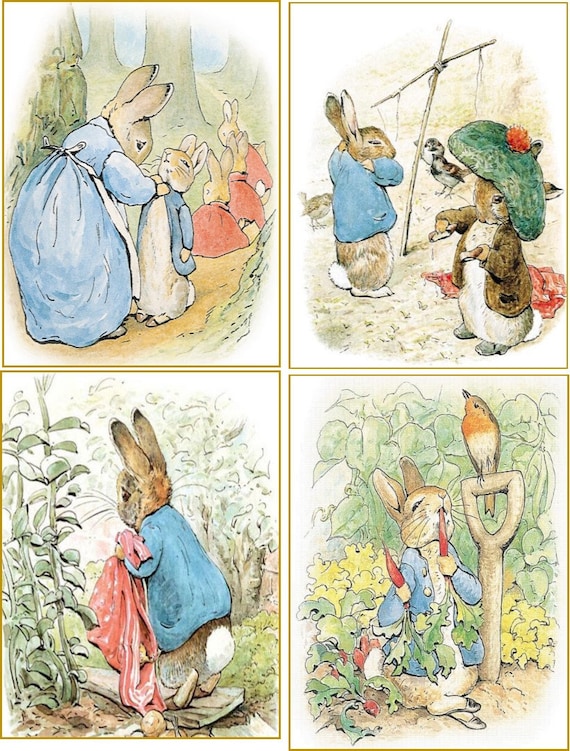 Beatrix Potter Illustrations From Tales of Peter Rabbit Set of - Etsy