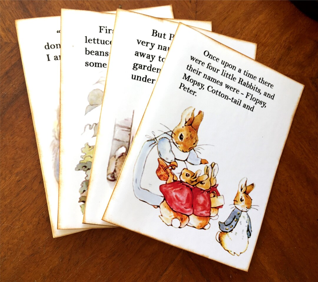Peter Rabbit 8 Stationery Cards With Envelopes and Organza Bag - Etsy