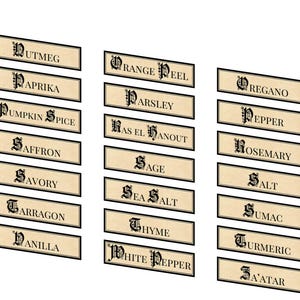 66 Gothic Spice Herb Labels. Laminated Cut and Ready to Use - Etsy