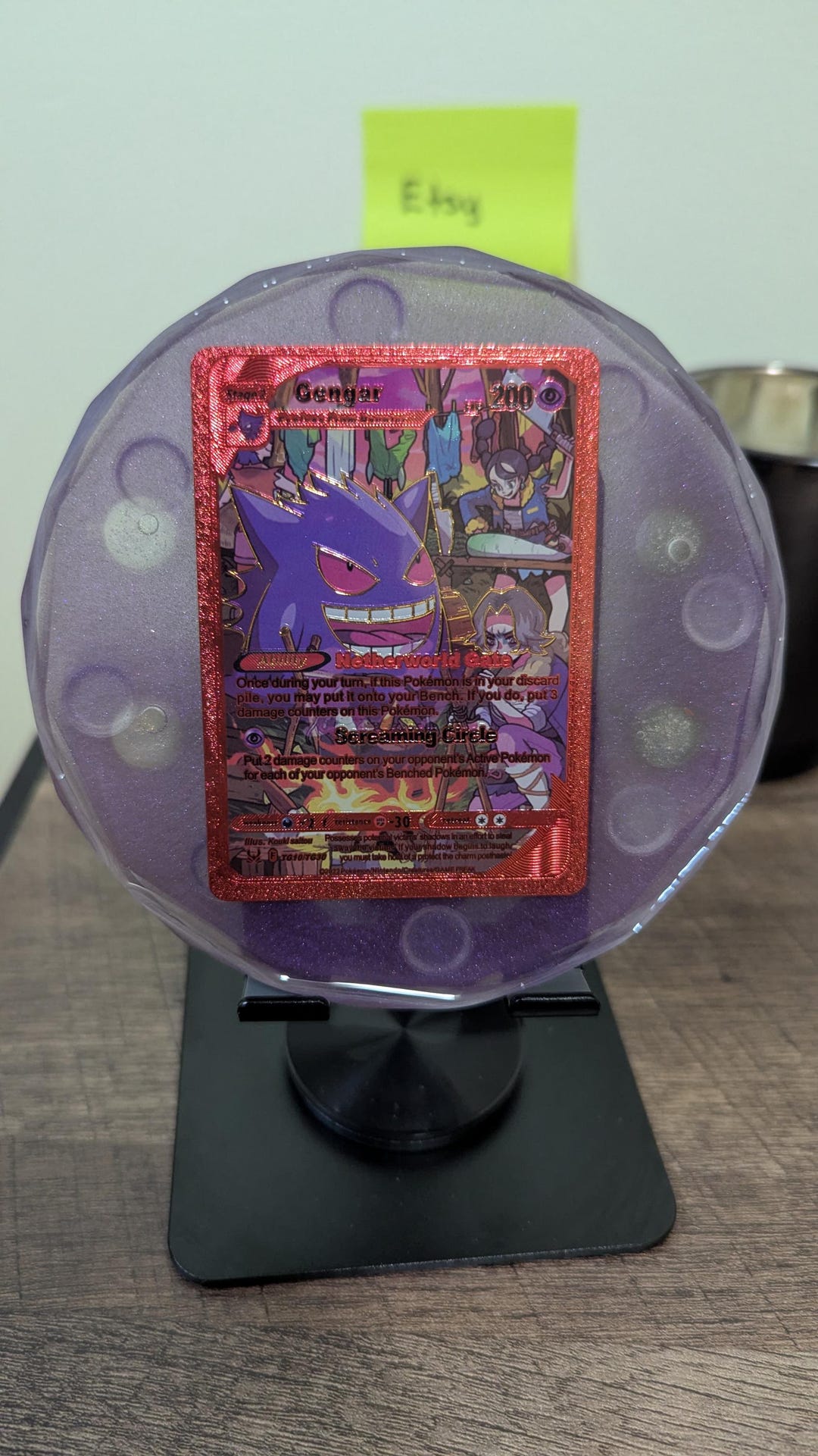 Custom Gengar Card Resin Coaster - Etsy