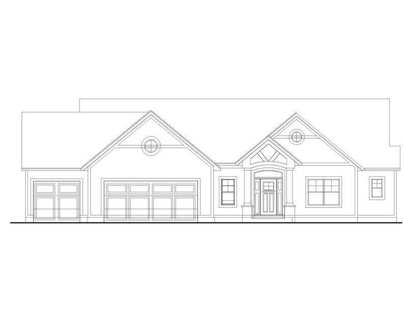 1853 Sq Ft Ranch House Plan, 3 Bedroom, 2 Plus Baths, Home Office, Home ...