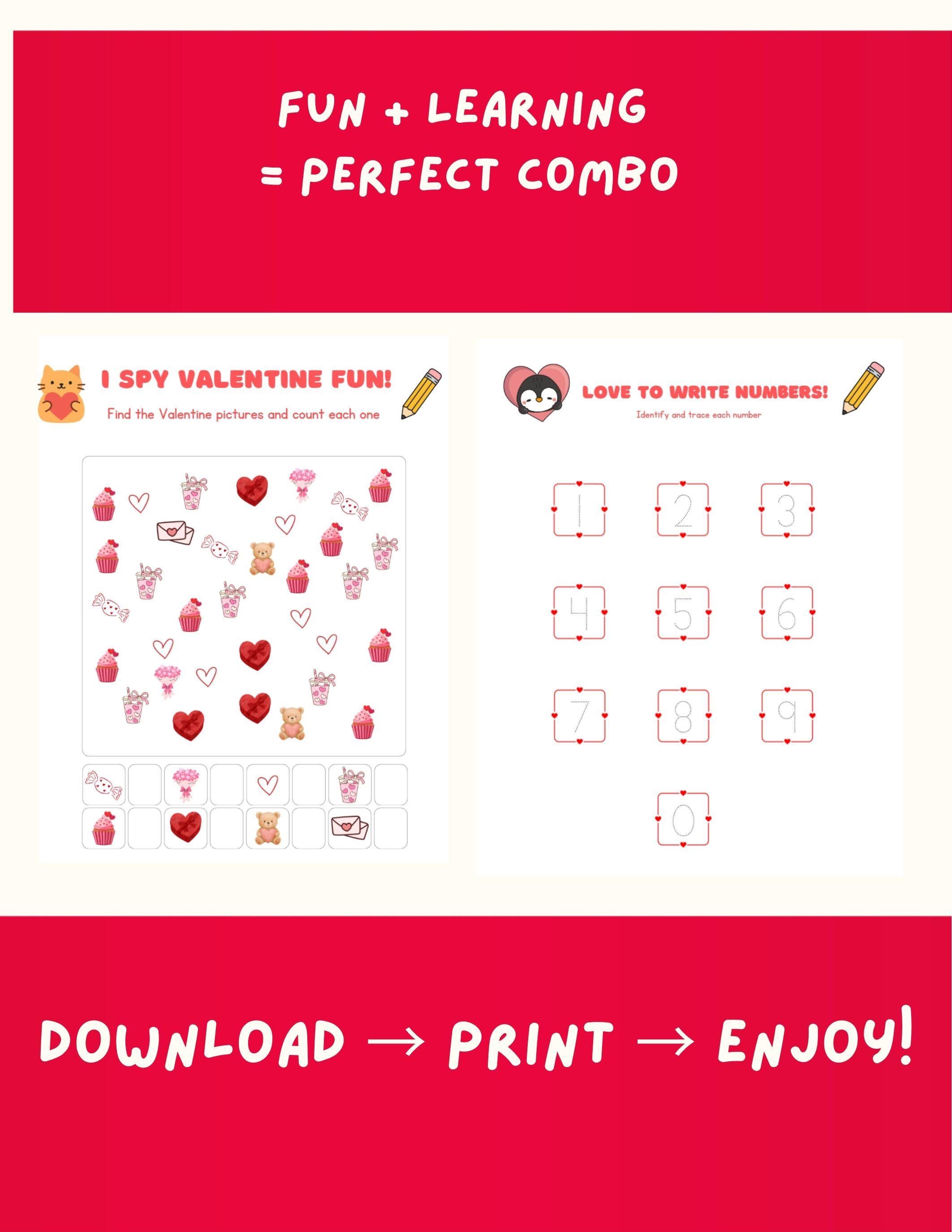 February Preschool Worksheets | Valentine Fine Motor Activities ...