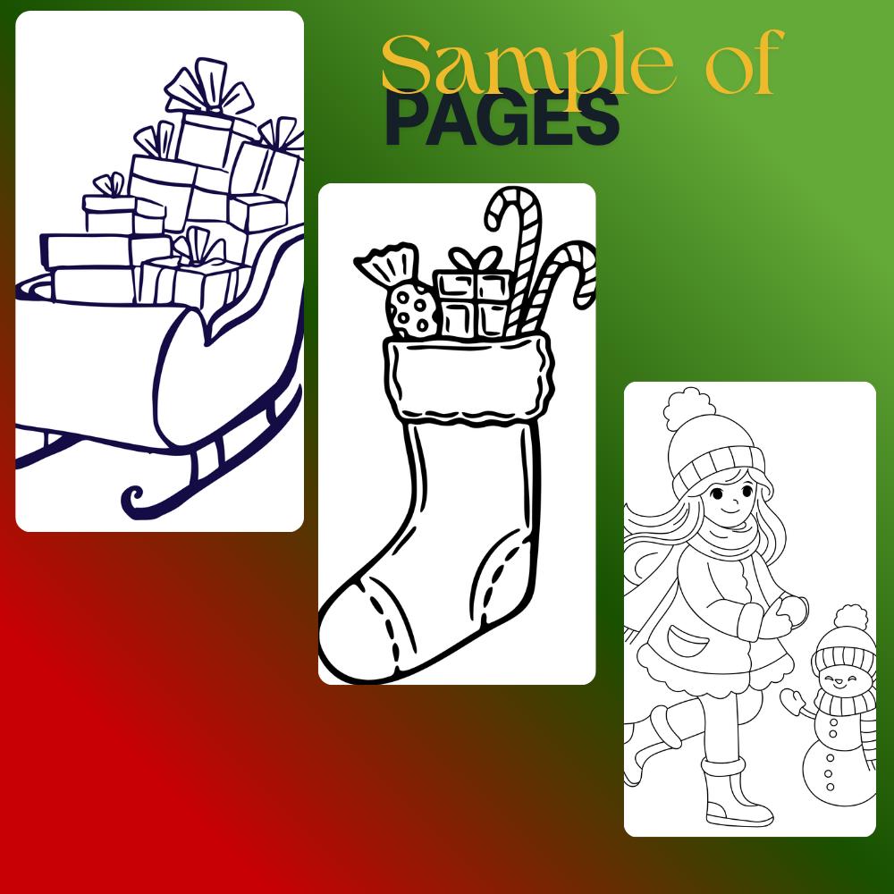 Kids Christmas Coloring Pages-10 Holiday Printable Sheets - Etsy Canada