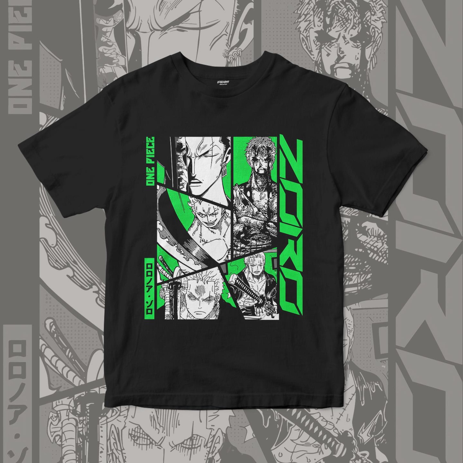 Green Anime Swordsman Streetwear | Unisex Jersey Short Sleeve Tee - Etsy