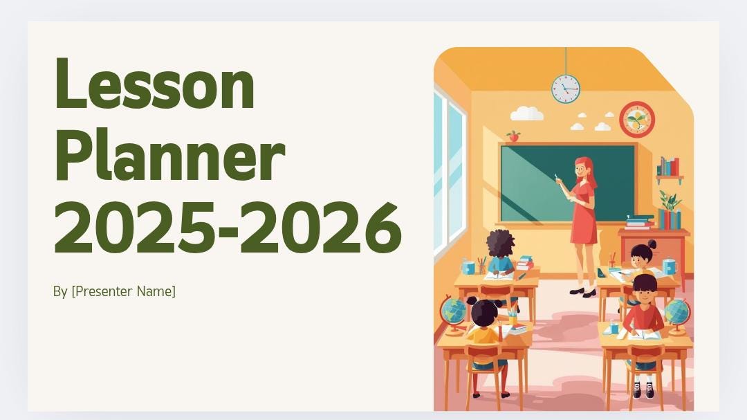 Teacher Lesson Planner - Etsy