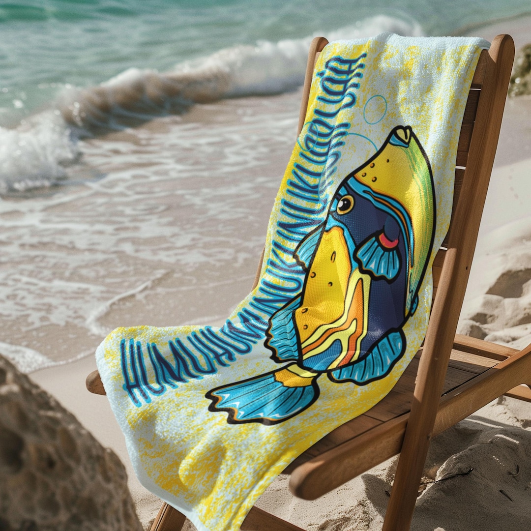 Humuhumunukunukuapuaa Fish Beach Towel Hawaii State Fish Triggerfish ...