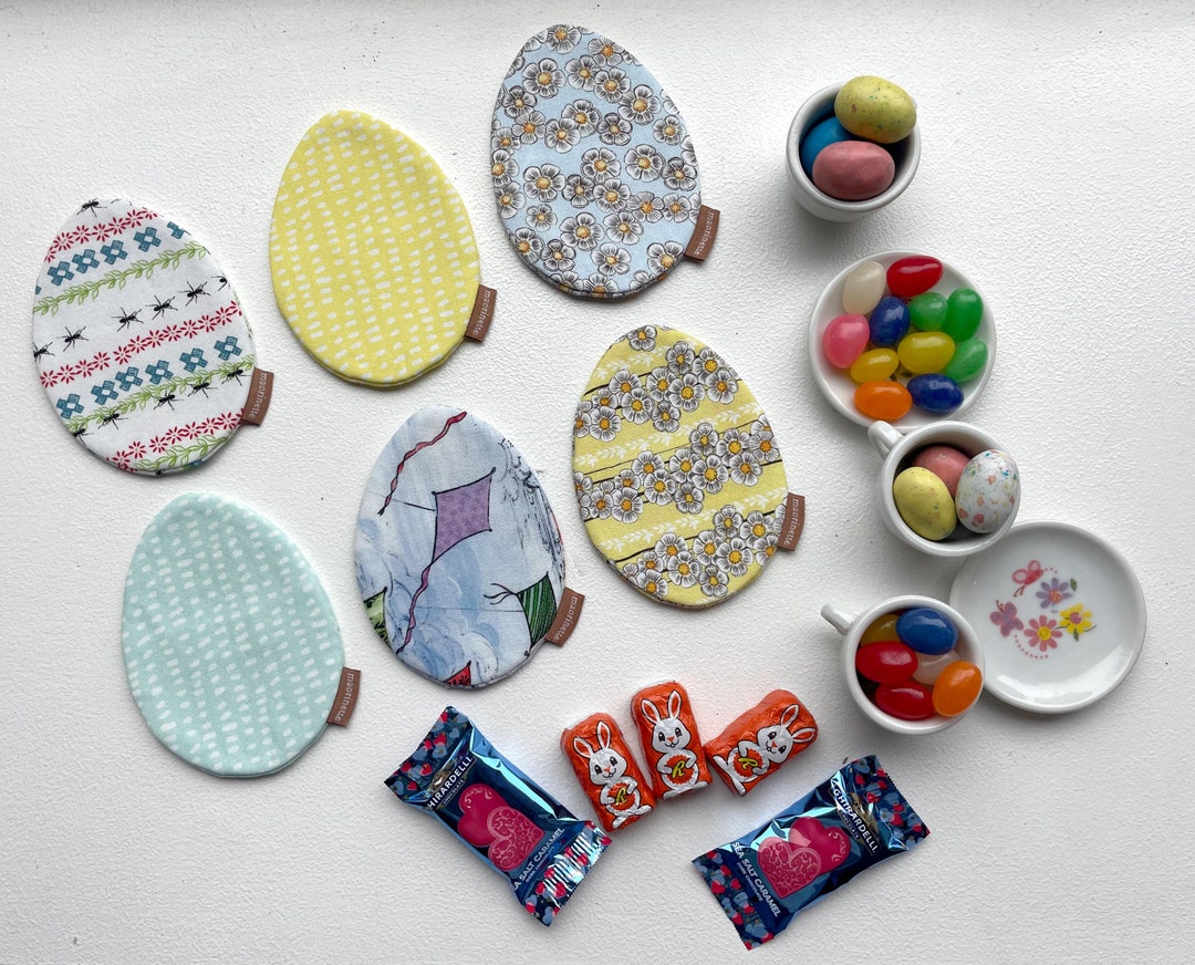 Reusable Fabric Easter Eggs: Picnic Theme, Fillable Pocket (6-pack) - Etsy