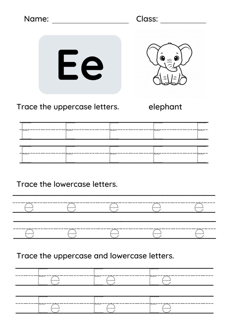 Alphabet Tracing Worksheets A-Z Printable PDF | Preschool Letter ...