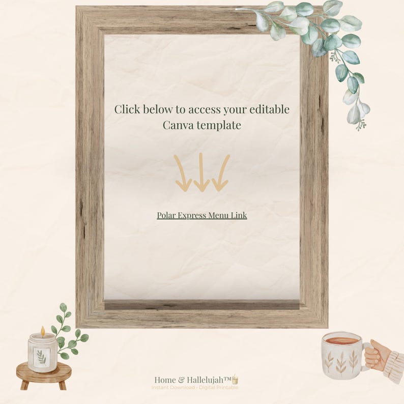 The Polar Express Christmas Menu Template – Printable & Editable - Etsy