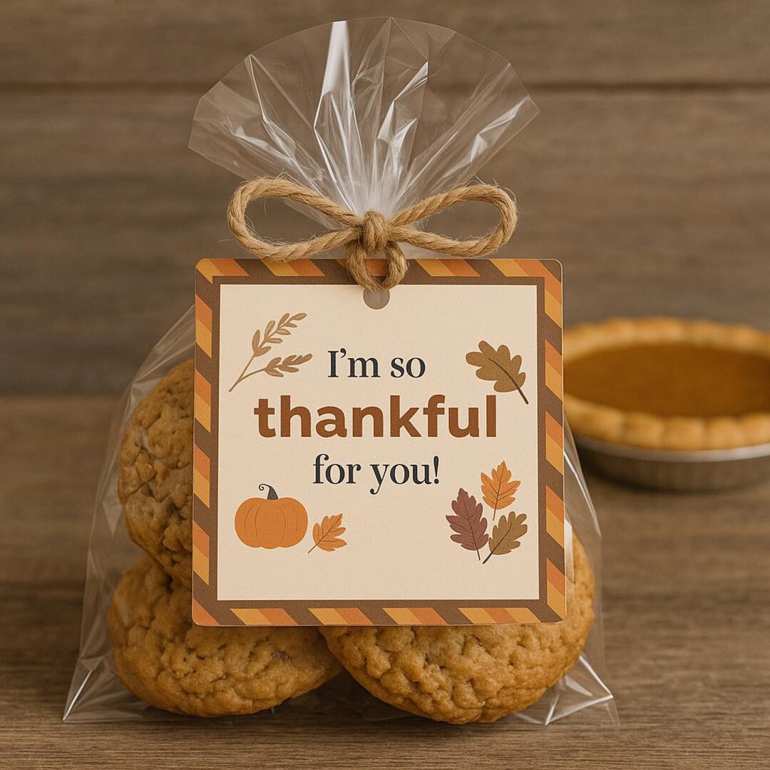 I'm Thankful for You Gift Tag- Printable & Editable - Etsy
