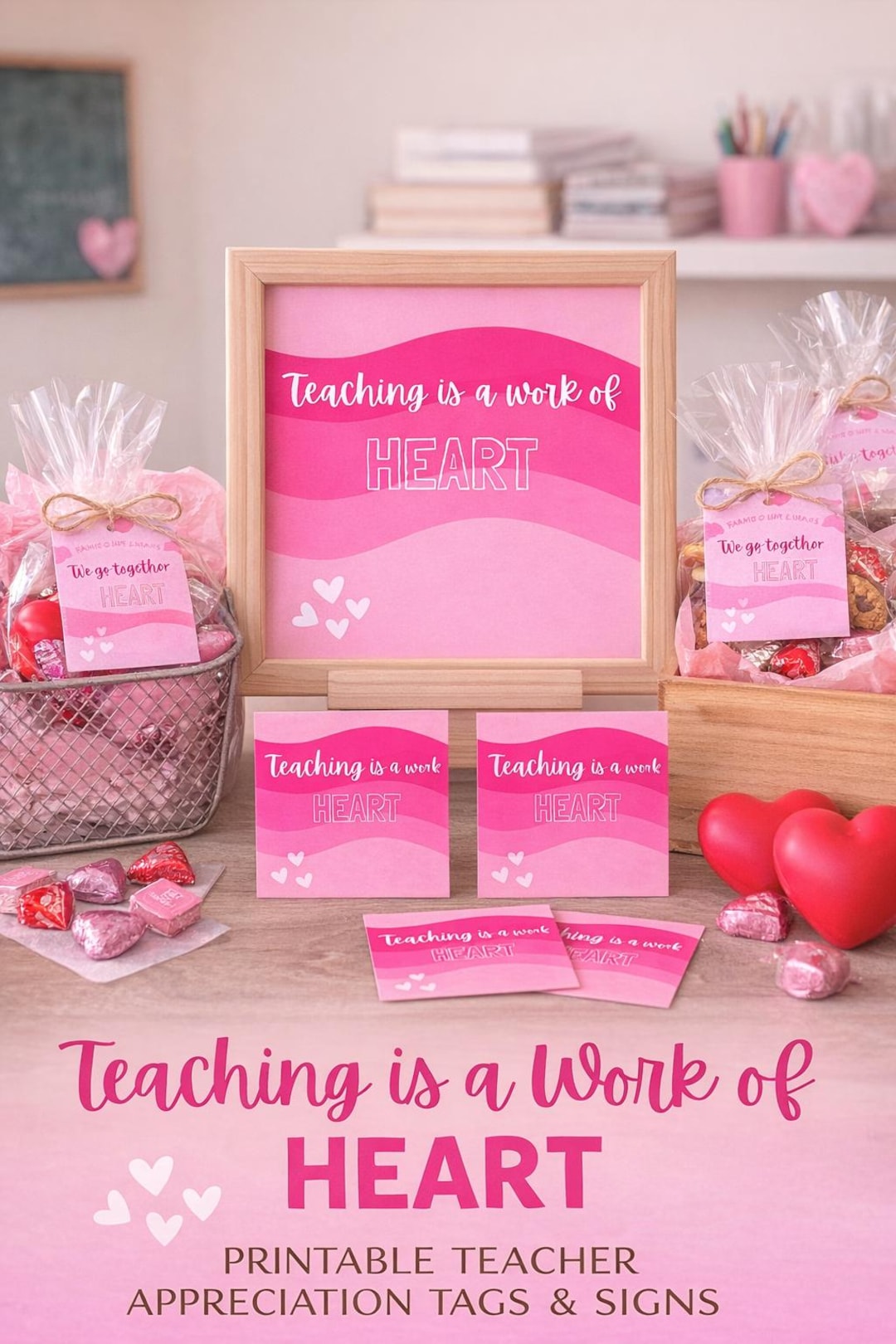 Teacher Appreciation Printables – 'teaching is a Work of Heart' Tags ...