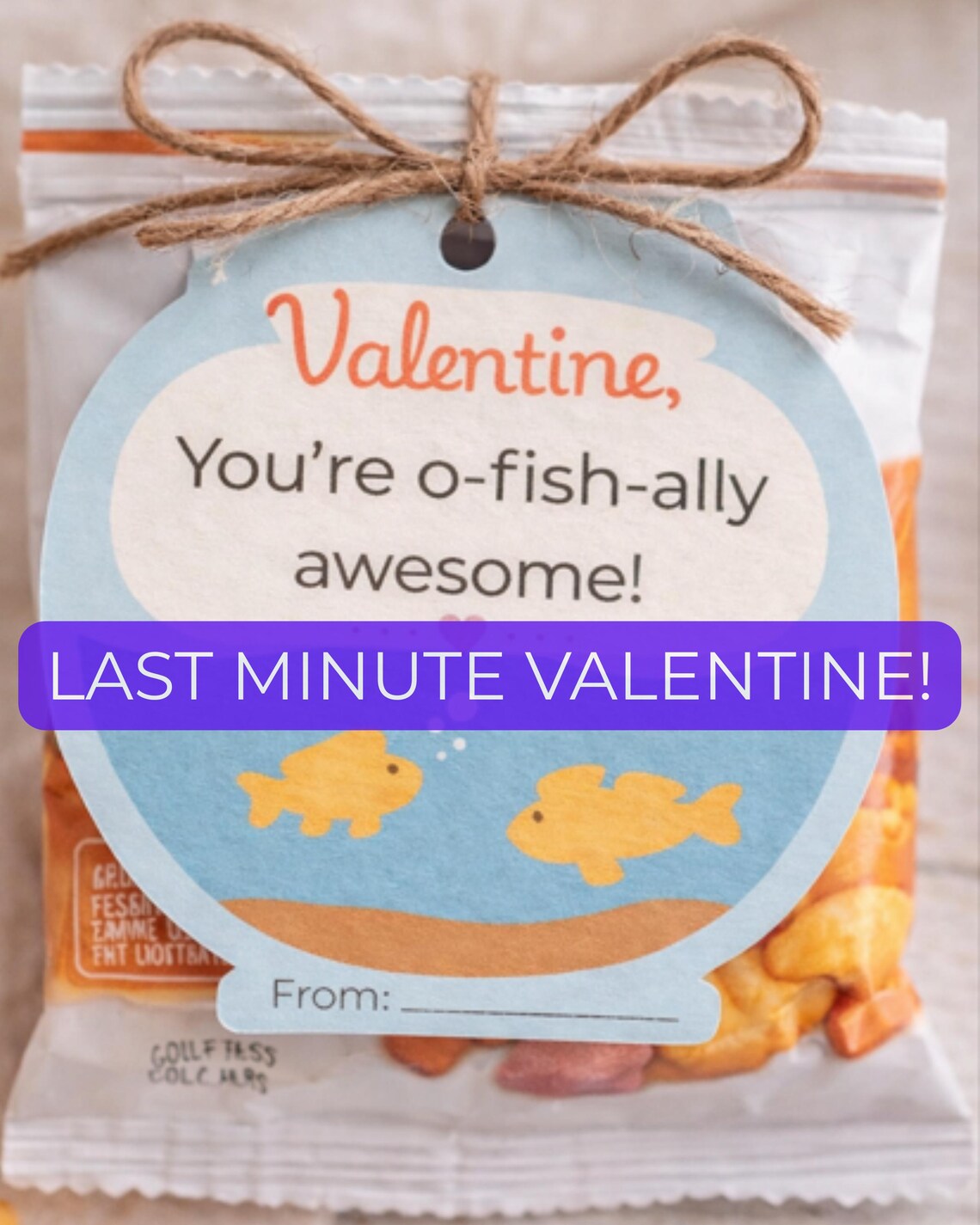 Goldfish Valentine's Day Tags, School Classroom Valentines (PDF ...