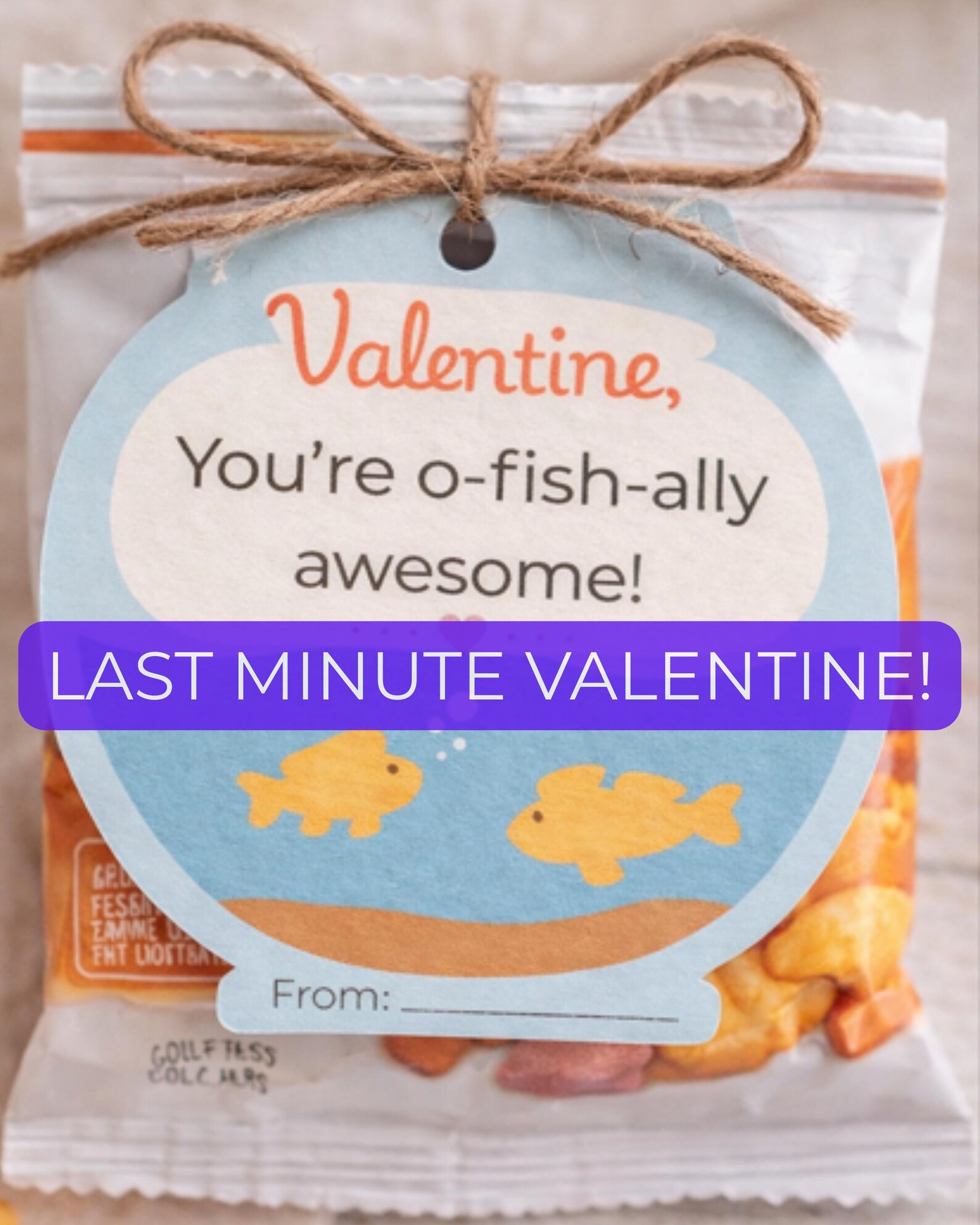 Goldfish Valentine's Day Tags, School Classroom Valentines (PDF ...
