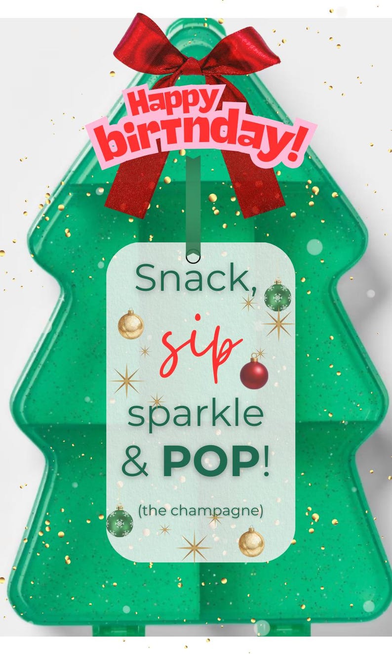 Snackle Box Gift Tags | Snack Sip Sparkle Pop - Etsy