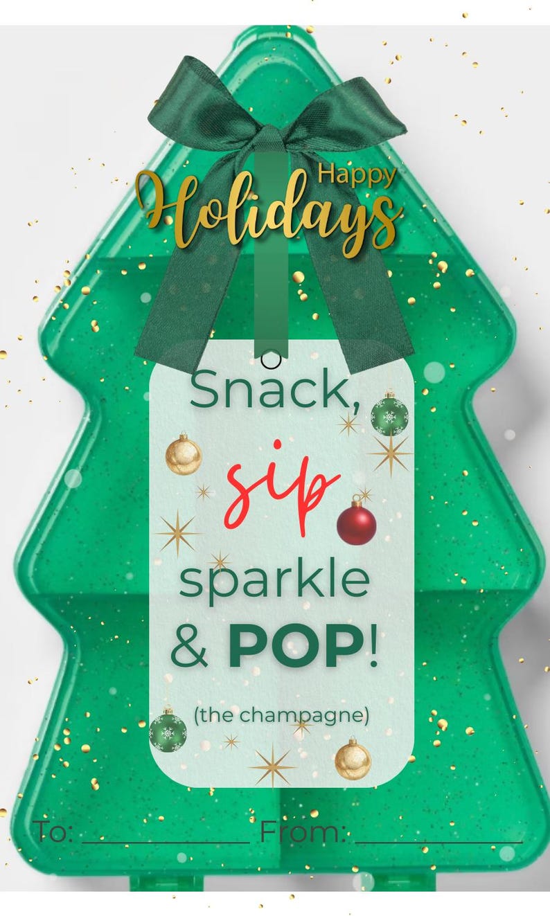 Snackle Box Gift Tags | Snack Sip Sparkle Pop - Etsy