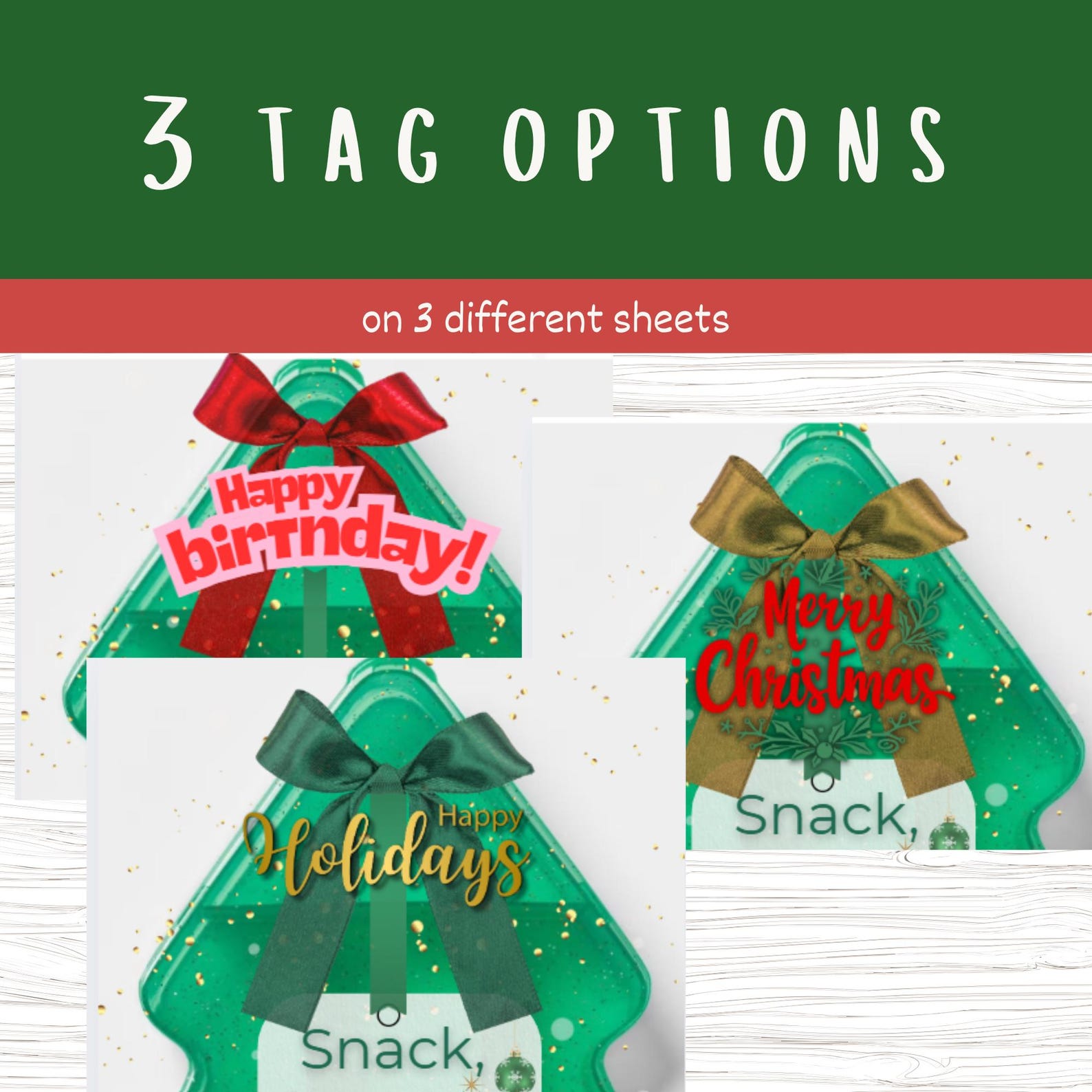 Snackle Box Gift Tags | Snack Sip Sparkle Pop - Etsy