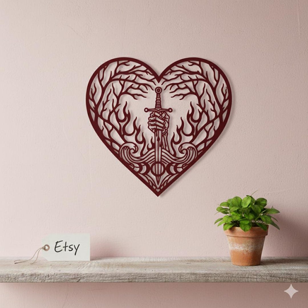 Metal Die-cut Sign, Goth Dark Art Vibe, Witchy Valentine Gift - Etsy