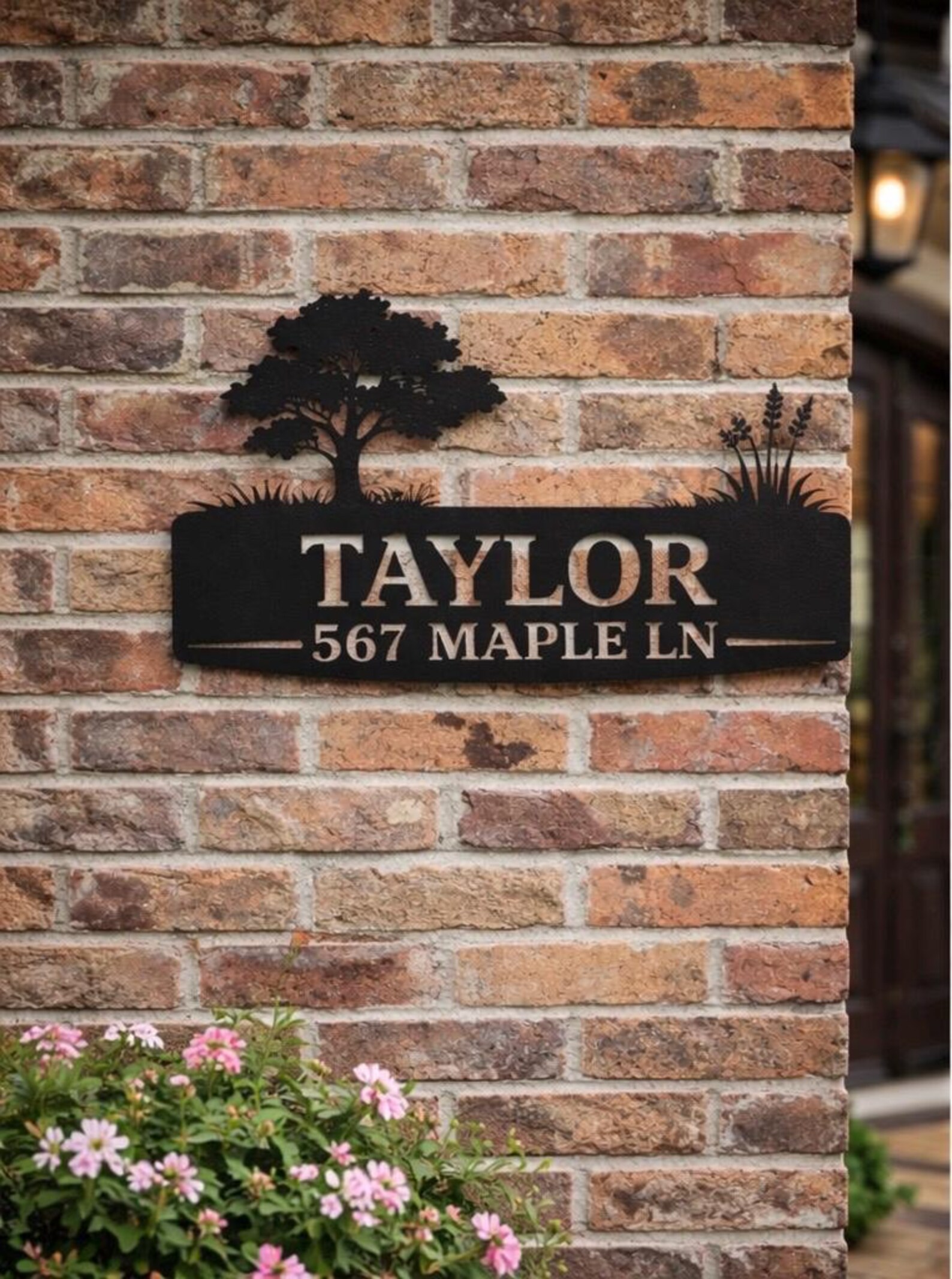 Custom Metal Address Sign | CNC Plasma Cut, Farmhouse Decor - Etsy