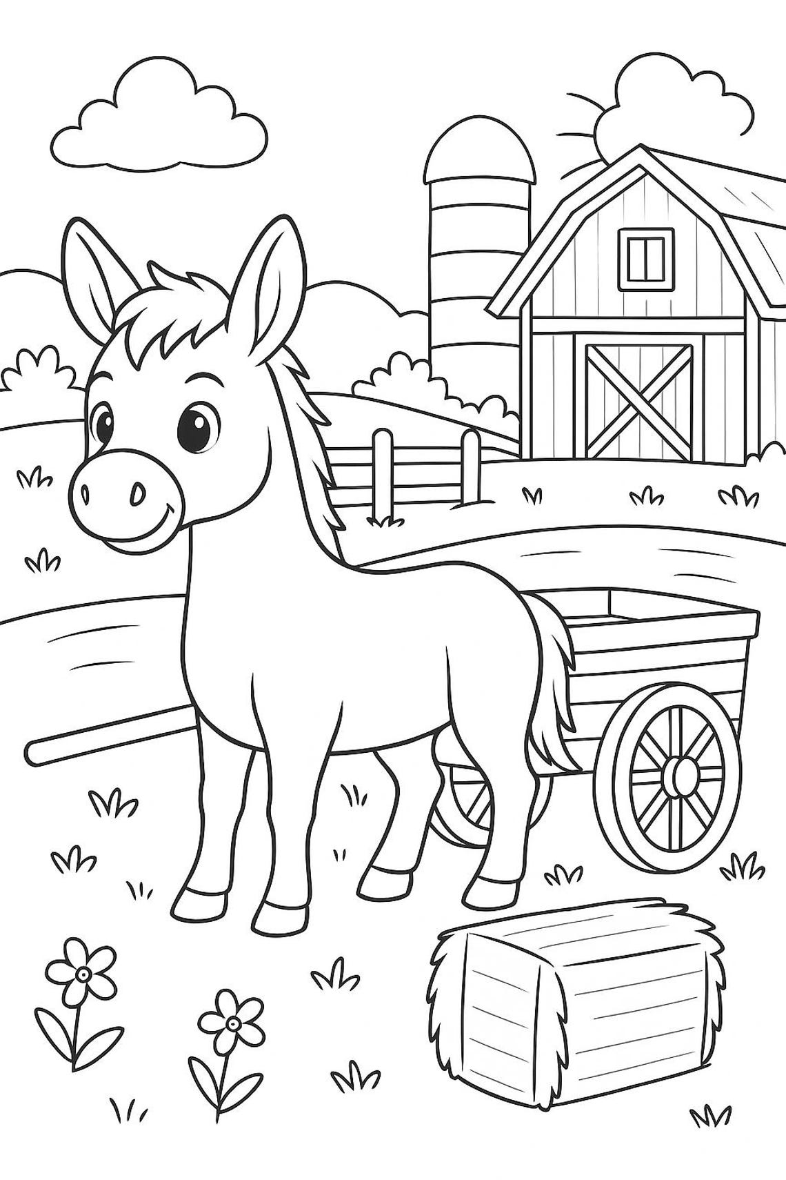 Farm Animal Coloring Sheets | Printable Set - Etsy