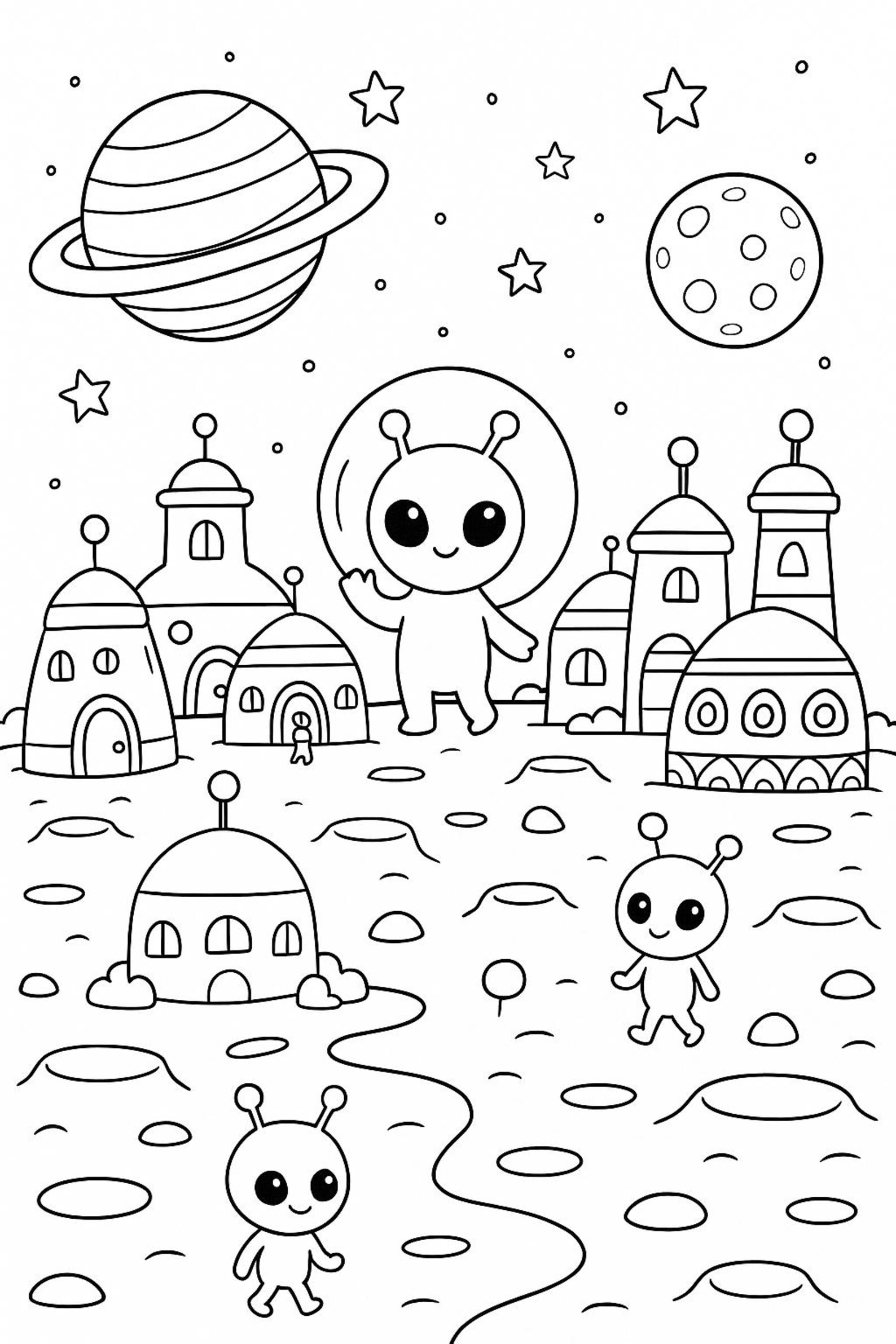 Space Adventure Coloring Sheets | Printable Set - Etsy