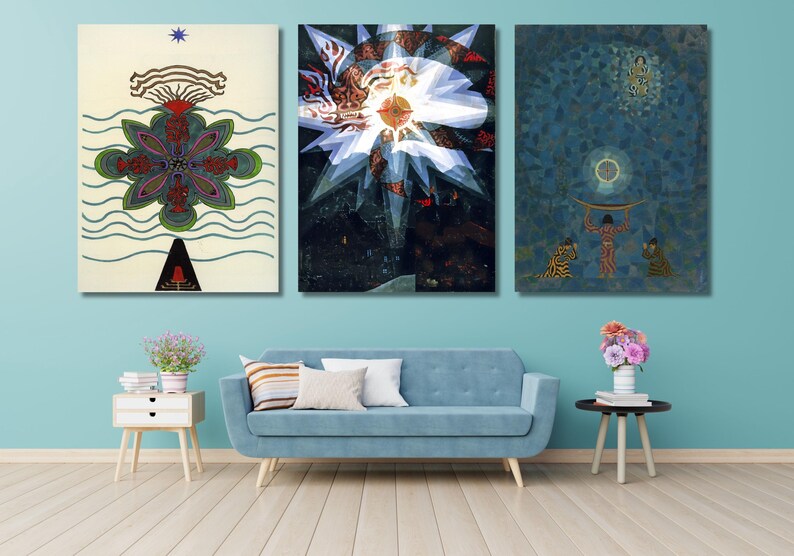 Set of 3 Carl Jung the Red Book the Tree of Life Painting Print, Carl ...