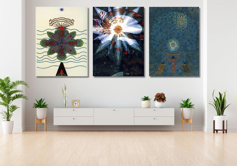 Set of 3 Carl Jung the Red Book the Tree of Life Painting Print, Carl ...