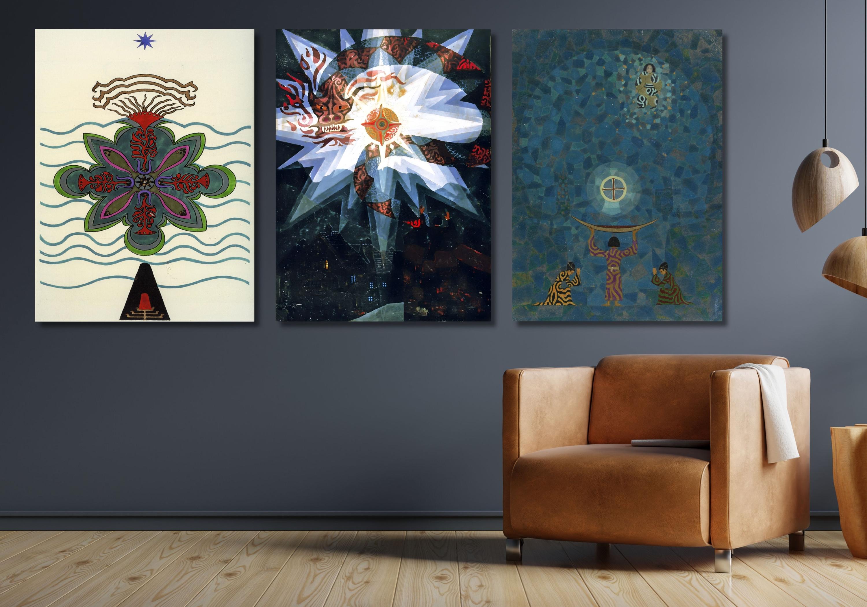 Set of 3 Carl Jung the Red Book the Tree of Life Painting Print, Carl ...