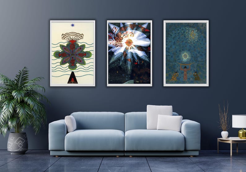 Set of 3 Carl Jung the Red Book the Tree of Life Painting Print, Carl ...