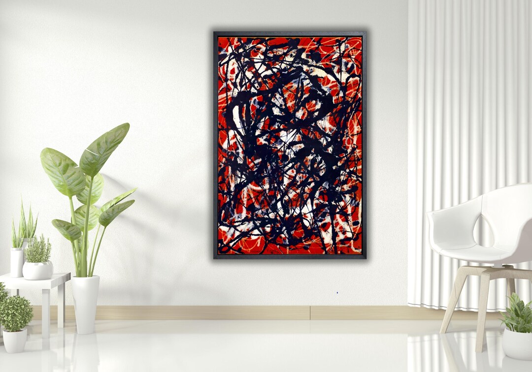 Jackson Pollock Free Form Art Print: Modern Abstract Canvas - Etsy