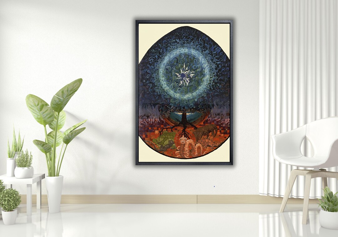 Carl Jung Tree of Life Print, Framed Canvas Gothic Wall Art - Etsy