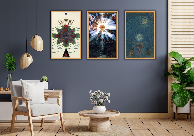Set of 3 Carl Jung the Red Book the Tree of Life Painting Print, Carl ...