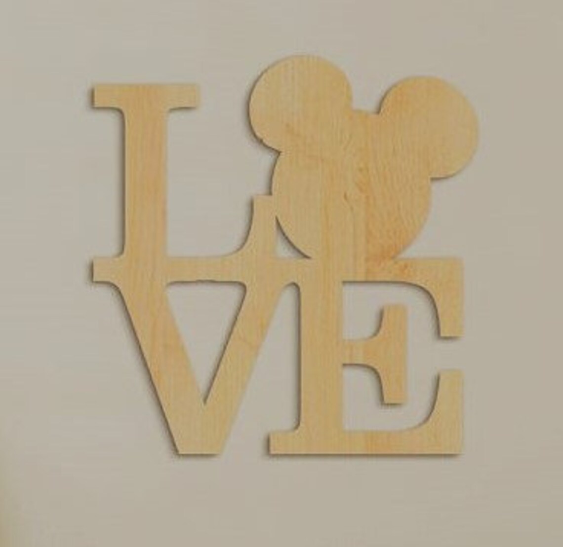Mickey Decor Love Sign Stacked Word With Mickey Head - Etsy