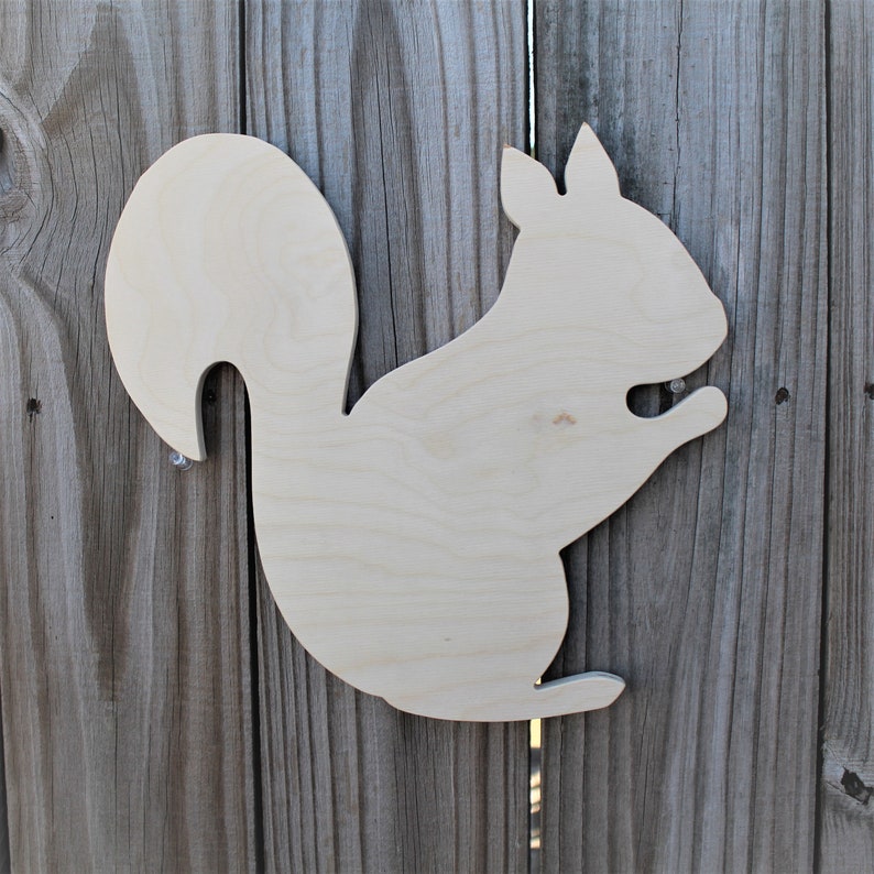Squirrel Wood Shape Wood Cutout Wood Shape Wooden | Etsy