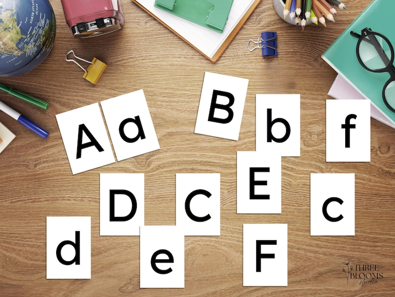 ABC Flash Cards Matching Game | Alphabet Puzzle | Uppercase and ...