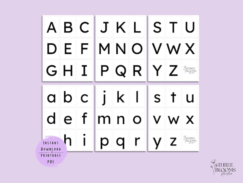 ABC Flash Cards Matching Game | Alphabet Puzzle | Uppercase and ...