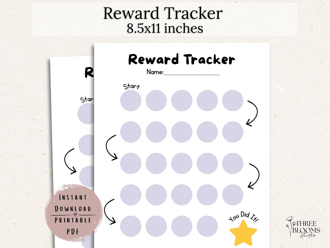 Sticker Sheet Reward Chart | Printable Behavior and Reward Tracker ...