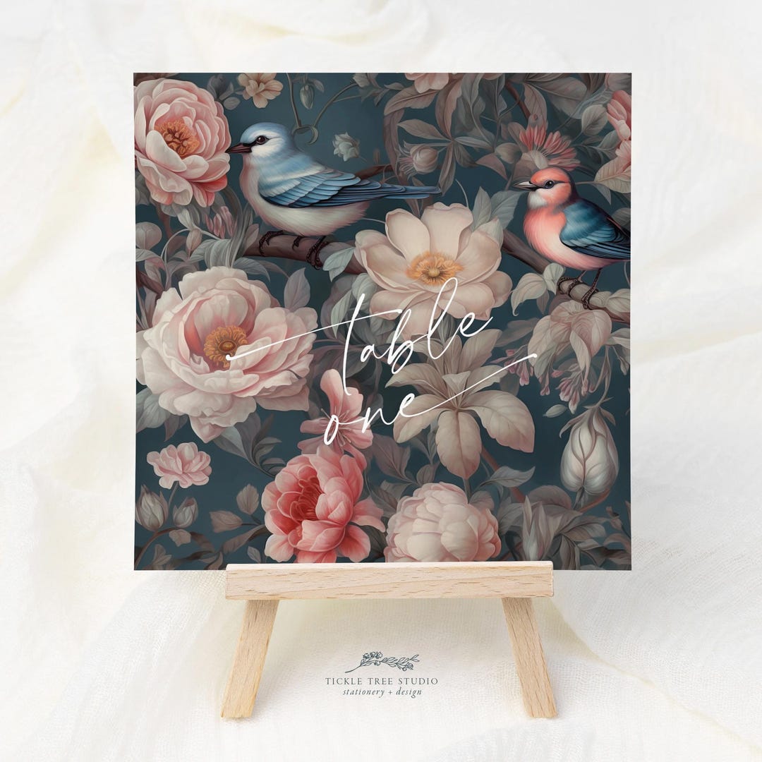 Personalized Printable Table Numbers Arabella Garden W011 Reception ...